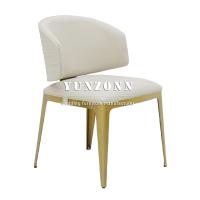 China Nordic Upholstered Stainless Steel Metal Leg Dining Room Chair Luxury Chrome Pu Leather Dining Chairs for sale