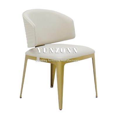 China Nordic Upholstered Stainless Steel Metal Leg Dining Room Chair Luxury Chrome Pu Leather Dining Chairs for sale