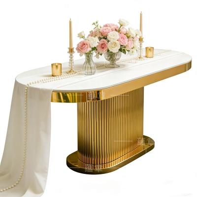 China Wedding Furniture Luxury Modern Dining Room Furniture Designs Dinner Restaurant Dining Table for sale