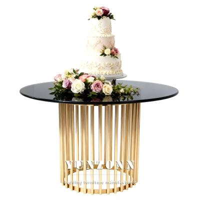 China Party Furniture New Design Center Wedding Decor Decoration Round Cake Table for sale