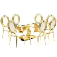 China Hot Sell High Quality Metal Stainless Steel Dining Table Panel and Chairs for Restaurant for sale