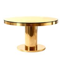 China Modern Minimalist Round Living Room Light Luxury Dining Table Designer Creative Nordic Glass Table for Wedding for sale