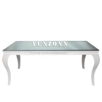China Wholesale Popular White Rectangular Table Wedding Dotel Table for Wedding Birthday Outdoor Events for sale