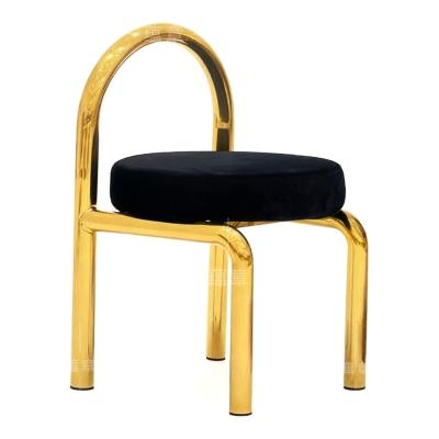 China Wedding Restaurant Upholstered Heavy Stainless Steel Metal Frame Used Hotel Dining Chairs for sale
