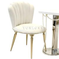 China Wholesale Luxury PU Leather Wedding Dining Chair Stainless Steel Gold Wedding Hotel Chair for Event Party for sale