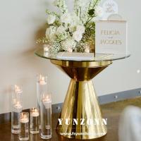 China Stainless Steel Coffee Table Kids Birthday Event Planning Decor Round Cake Display Stand  for Wedding Decoration for sale