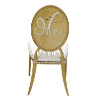 China Hotel Hall Furniture Mr and Mrs White Velvet Bride and Groom Wedding Chair love Seat for sale