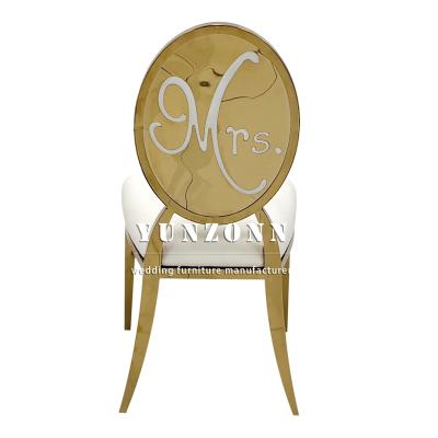 China Hotel Hall Furniture Mr and Mrs White Velvet Bride and Groom Wedding Chair love Seat for sale