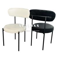 China Modern Luxury Black Metal Frame Velvet Dining Chairs Event Rental Velvet Chair for sale