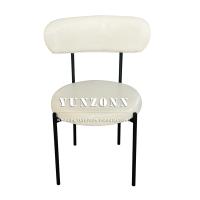 China Modern Luxury Black Metal Frame Velvet Dining Chairs Event Rental Velvet Chair for sale