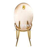 China Hall Event Rental Good Quality Royal lion king Velvet Gold Stainless Steel Wedding Chair for sale