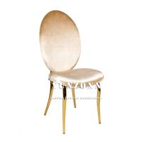 China Hall Event Rental Good Quality Royal lion king Velvet Gold Stainless Steel Wedding Chair for sale