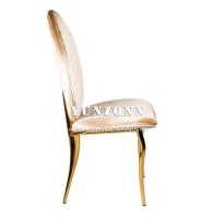 China Hall Event Rental Good Quality Royal lion king Velvet Gold Stainless Steel Wedding Chair for sale