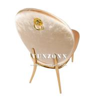 China Hall Event Rental Good Quality Royal lion king Velvet Gold Stainless Steel Wedding Chair for sale