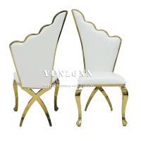 China Infinity Stainless Steel Wedding Chair with Gold Plated Angel Wing for sale