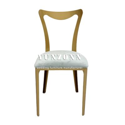 China Royal Chairs Events Wedding Party Metal Stainless Steel Dining Room Furniture Modern for sale