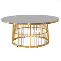 China Gold Stainless Steel Dining Round Tables Event Rental Design Table and Chairs for sale