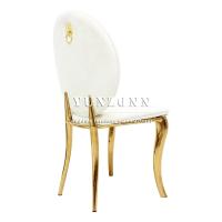 China Dubai Party Restaurant Unique Back Stainless Steel Velvet Seat Luxury Wedding Royal Lion King Chair for sale