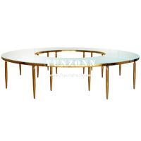 China 2025 New Style Stainless Steel Circle Shape Hotel Tables Banquet Hall Wedding Table for sale