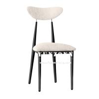 China French Style Modern Cream White Indoor Leather Dining Room Chair for Wedding Hotel Cafe Restaurant for sale