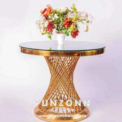 China Commercial Furniture Wedding Cake Table with Stainless Steel Frame and Nest Base Wedding Decoration Event Decor for sale