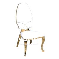 China New Style Wedding Event Furniture High Back Metal Stainless Steel Banquet Party Wedding Dining Chairs for Events for sale