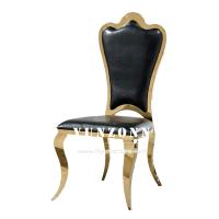 China New Design Hotel Furniture Model Gold Stainless Steel Chairs Wedding Event Chair Used for Dining for sale