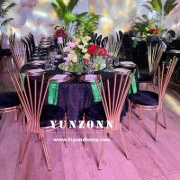 China Cheap Price Wedding Chairs Events Banquet Gold Frame Velvet Seat Dining Chairs for sale