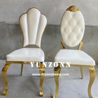 China Luxury Gold Metal Event Chairs New Design Banquet Hall Furniture for Hotels Weddings Dining Outdoor for sale