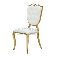 China European Banquet Hotel Chair Gorgeous Stainless Steel Modern Wedding Home Furniture Metal Dining Room Convertible for sale