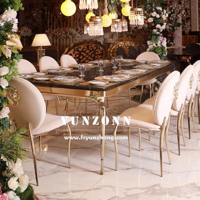 China Modern Luxury Marble Dining Table Set New Design Style for Indoor and Outdoor Hotel Furniture for Dining Room for sale