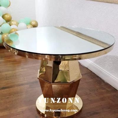 China Gold Stainless Steel Cake Stand for Weddings Events Hotel Furniture & Party Decorations for Dining Living Room Outdoor Use for sale