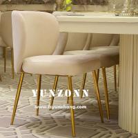 China White Velvet Lounge Chair with Stainless Steel Leg for Hotels Weddings and Restaurants for sale