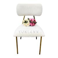 China Luxury Dining Chair with Gold Metal Legs Soft Back Upholstered in Velvet Fabric for Hotels Coffee Shops Weddings Outdoor Use for sale