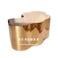 China Modern Stainless Steel Gold Coffee Table Tree Trunk Style Living Room Furniture for Hotel Dining Bedroom Use for sale