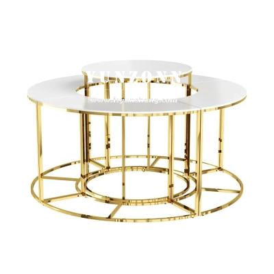 China Modern Elegant Circle Hotel Furniture for Dining Outdoor Kitchen & Living Room for Dessert Cake Table Display for sale