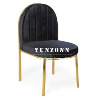 China Wholesale Black Oval Back Chair with Stainless Steel Material High Quality for Wedding Parties Hotel Banquets Events for sale