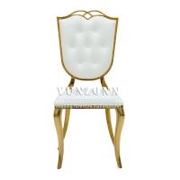 China Wedding Furniture Supplies White Leather Event Chair Gold Events Party Banquet  Wedding Hotel Chairs for Events for sale