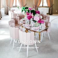 China Dubai Luxury Style Furniture for Wedding Events Banquet Hall Royal Chairs Finger Shaped Velvet Customization Dining Chairs for sale