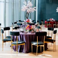 China Rococo Design Stainless Steel Event Chairs for Wedding Luxury Velvet Cushion Disassemble Hotel Dining Outdoor Living Room Use for sale