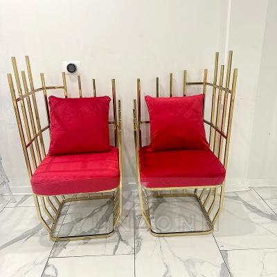 China New Design Banquet Wedding Queen Golden Throne Birdcage Chair Sofa Chair Decorative for Party for sale