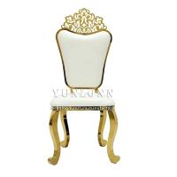 China New Design High Back Stainless Steel King Throne Chair Luxury Event Wedding Chair Hotel Dining Living Room for sale