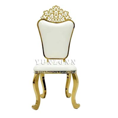 China New Design High Back Stainless Steel King Throne Chair Luxury Event Wedding Chair Hotel Dining Living Room for sale