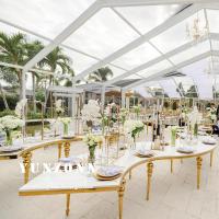 China Top Quality Hotel Wedding Event Banquet Table With Crystal Furniture Serpentine S Shape Wedding Tables for sale