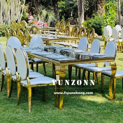 China Modern Vintage Dining Table with Steel Base Disassembled Center Table for Restaurant Hotel Wedding Furniture for sale