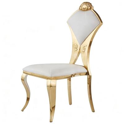 China Modern Wedding Furniture Dining Chair High Quality Stainless Steel Cushion Steel Frame Durable Outdoor Use for Hotels Events for sale