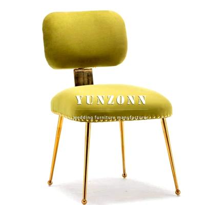 China Elegant T-Shape Back Harper Olive Dining Chair Luxury Wedding Event Chairs for sale