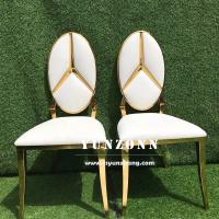 China Modern European Luxury Metal and PU Leather Dining Chairs with Mercedes Benz Back Design Durable for Villa Weddings Banquets for sale