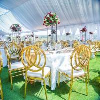 China Modern Stainless Steel Dining Chair for Apartment Hotel Wedding Events Outdoor Living Room Kitchen Use-Wholesale Metal Furniture for sale