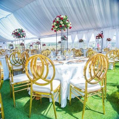 China Modern Stainless Steel Dining Chair for Apartment Hotel Wedding Events Outdoor Living Room Kitchen Use-Wholesale Metal Furniture for sale
